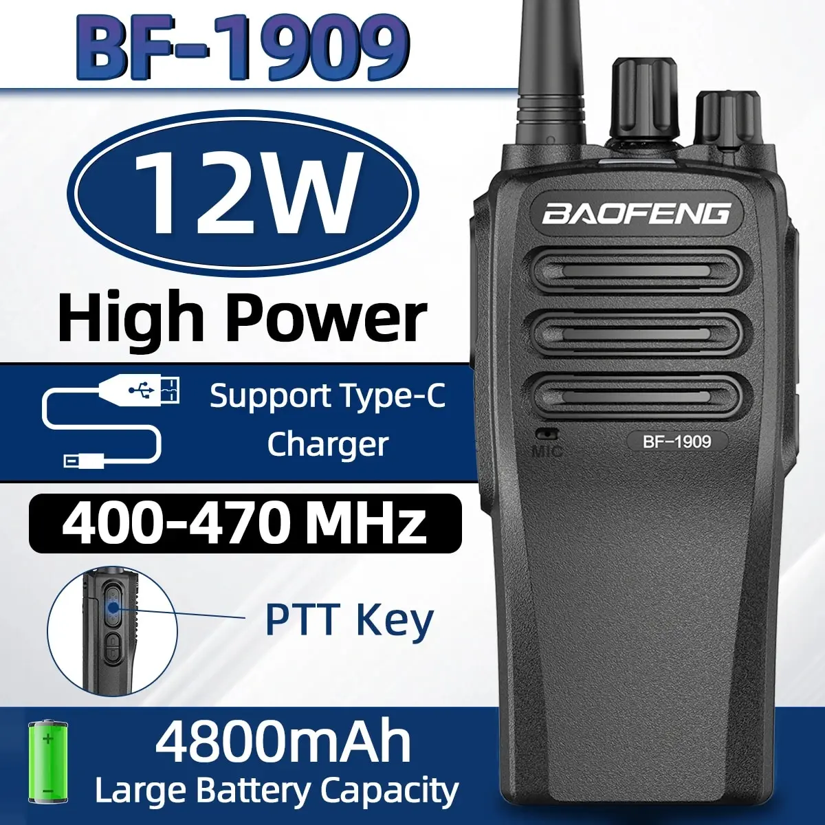BaoFeng-BF-1909-12W-High-Power-Walkie-Talkie-Long-Range-Two-Way-Radio ...