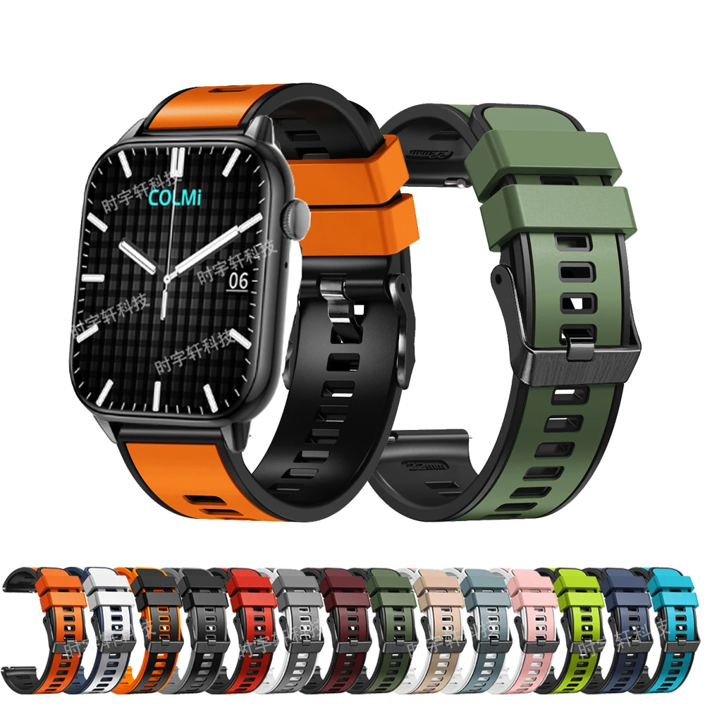 20mm-22mm-Silicone-Strap-For-COLMI-C61-C60-C80-C81-Smartwatch-Wrist ...