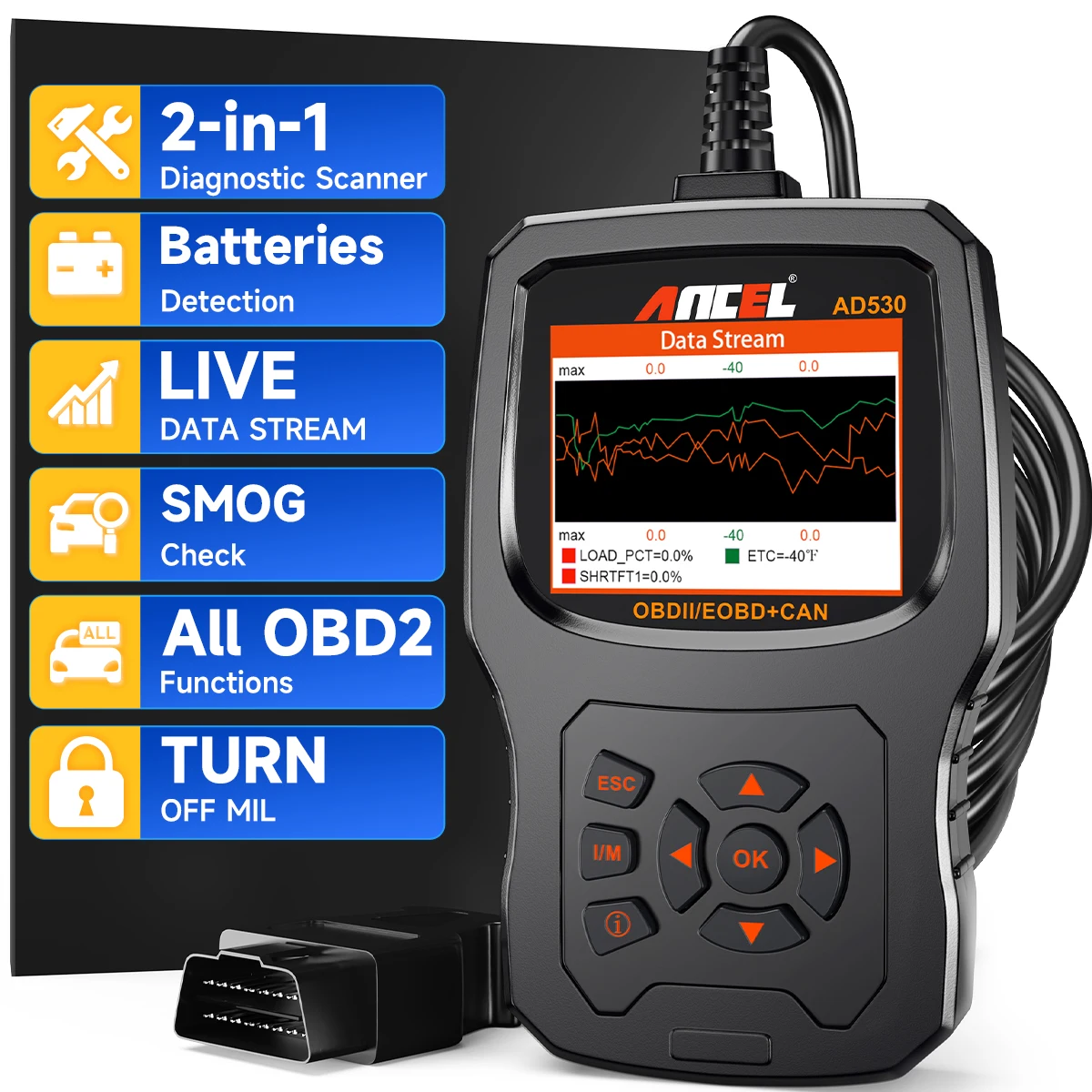 ANCEL-AD530-OBD2-Scanner-Diagnostic-Tool-with-Battery-Test-Car-Engine ...