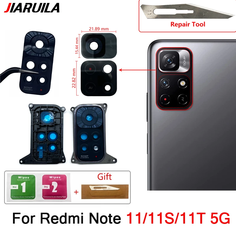 Camera Lens For Redmi Note 11 Rear Camera Glass Lens Cover With Glue ...