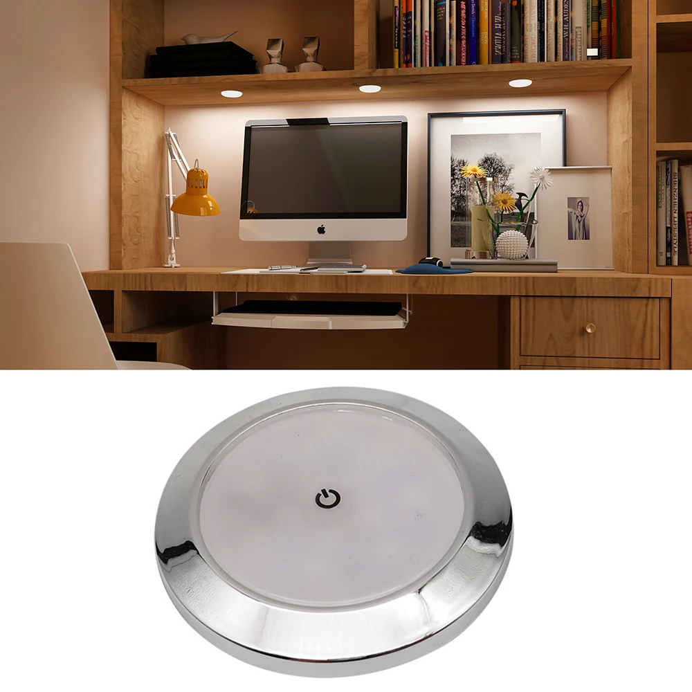 1x 10-30V LED Touch Light Dome RV Caravan Round Ceiling Roof Lamp Car ...