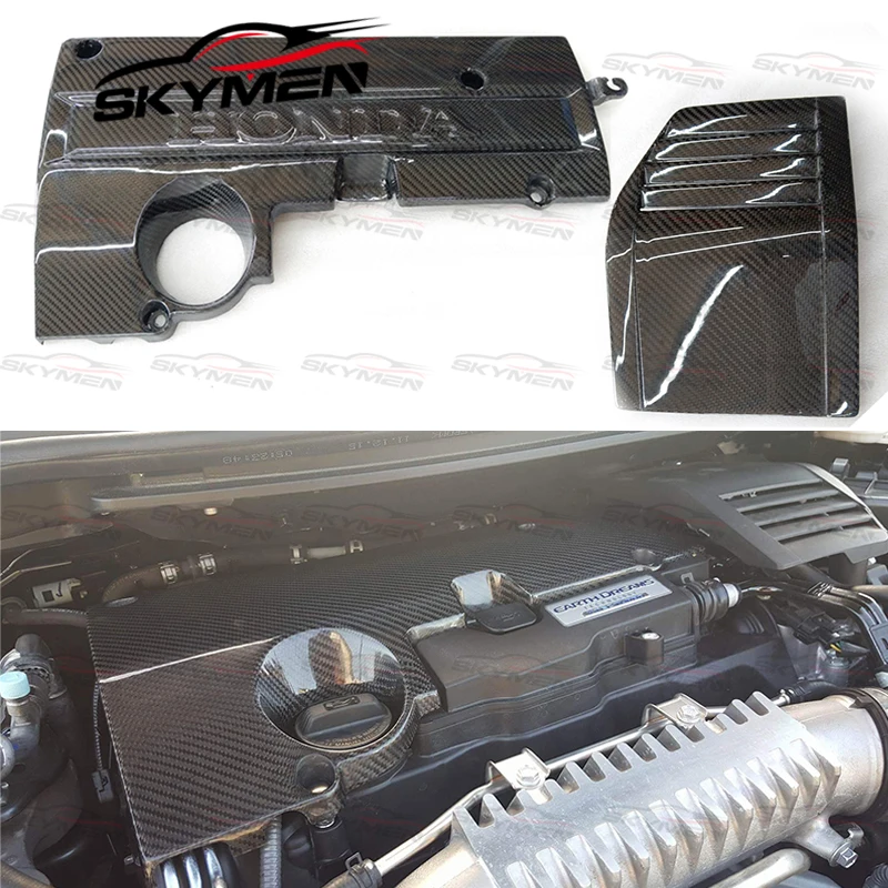 For-Honda-Civic-FK2-Type-R-Oem-Engine-Cover-Set-in-Bonnet-Carbon-Tuning ...