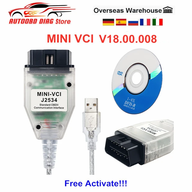 MINI VCI MINIVCI J2534 Tis Techstream Software For Toyota, 48% OFF