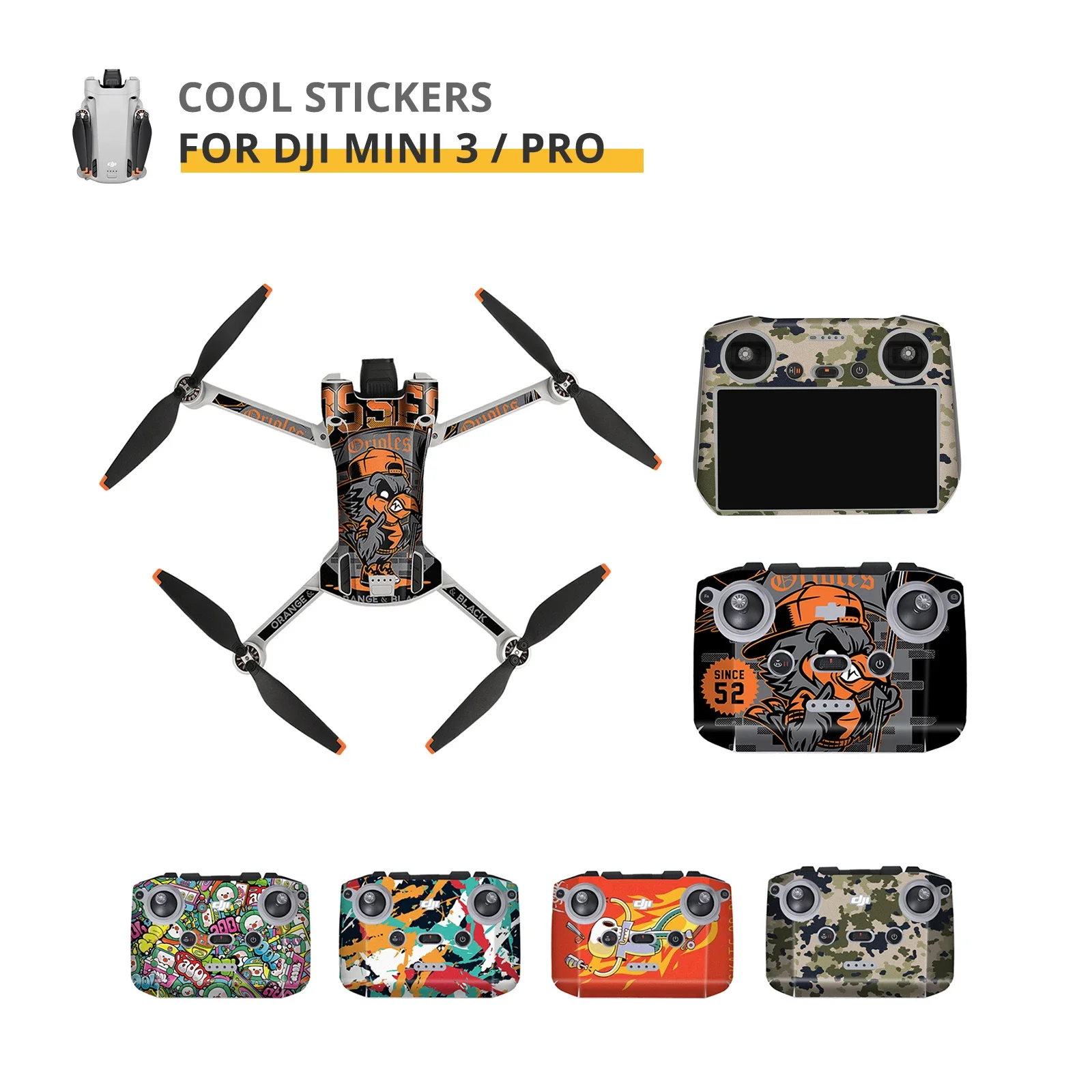 Sticker-Skin-DJI-MINI-3-Pro-Stickers-Protector-Waterproof-PVC-Sticker ...