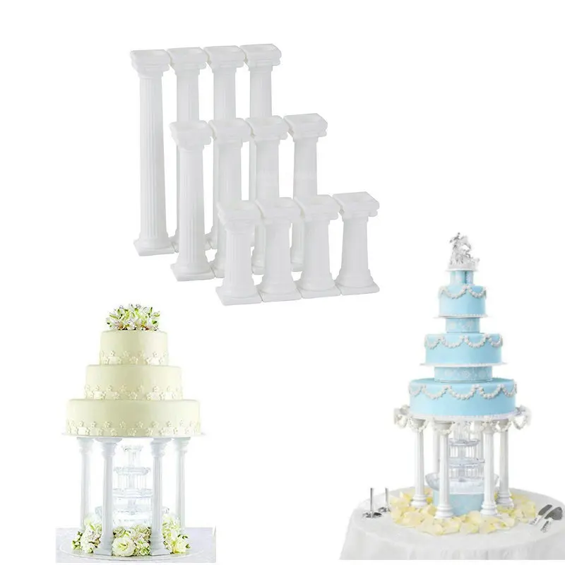 4Pcs/Set Multi-layered Cake Mold Roman Column Shape Cake Support Stand ...