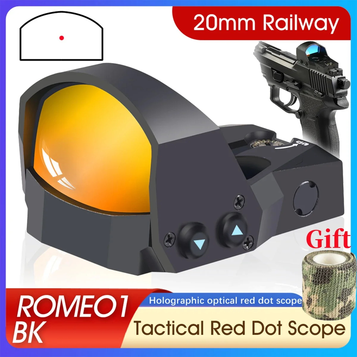 Mini-ROMEO1-Red-Dot-Sight-Tactical-1x30mm-Open-Red-Dot-Sight-3MOA ...