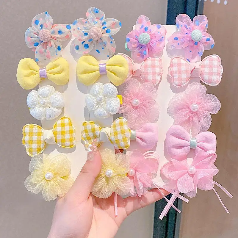 10-Pieces-set-Baby-Girl-Hairpin-Color-Bow-Hair-Accessories-Korea-Cute ...