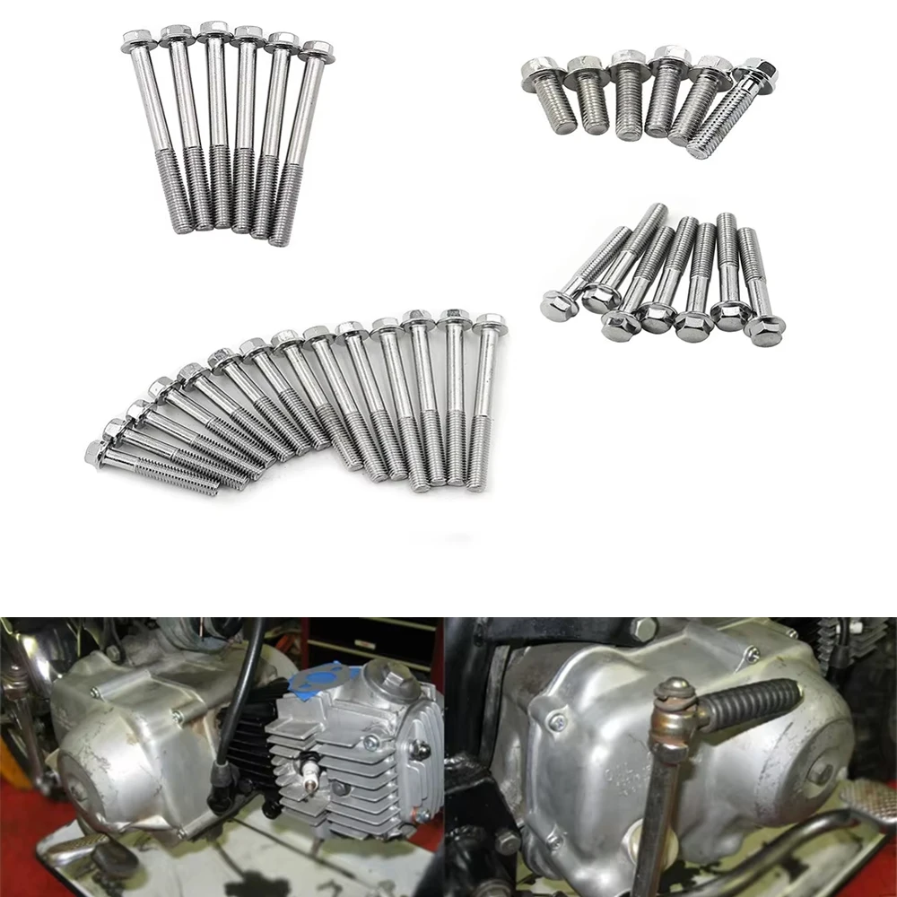 1Set Engine Side Cover Case Screws Bolts Nuts Screws For HONDA Z50 CT70 ...