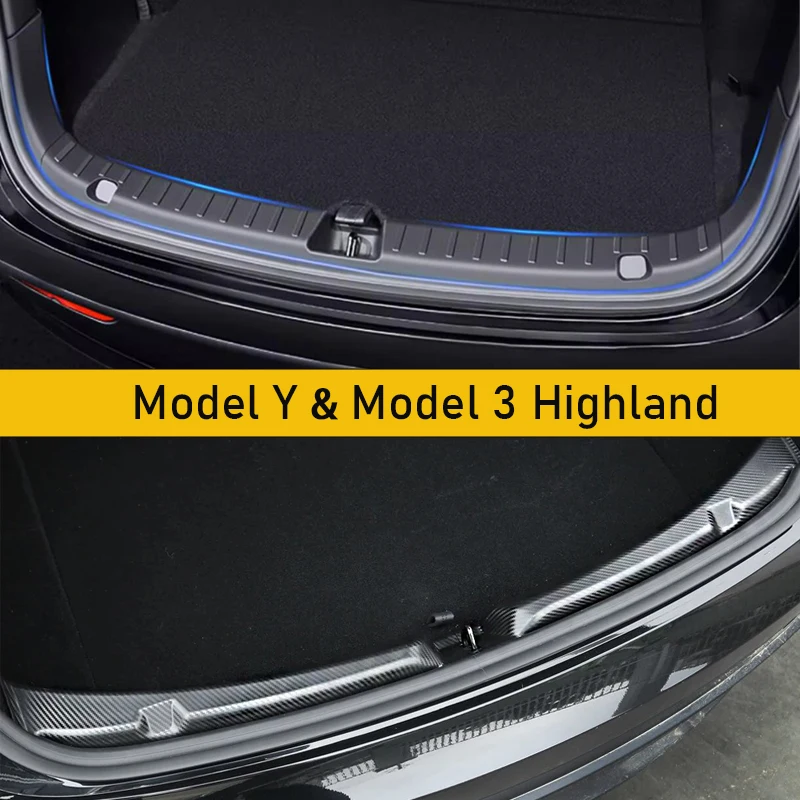 Trunk-Sill-Protector-for-Tesla-Model-Y-Model-3-Highland-Rear-Bumper ...