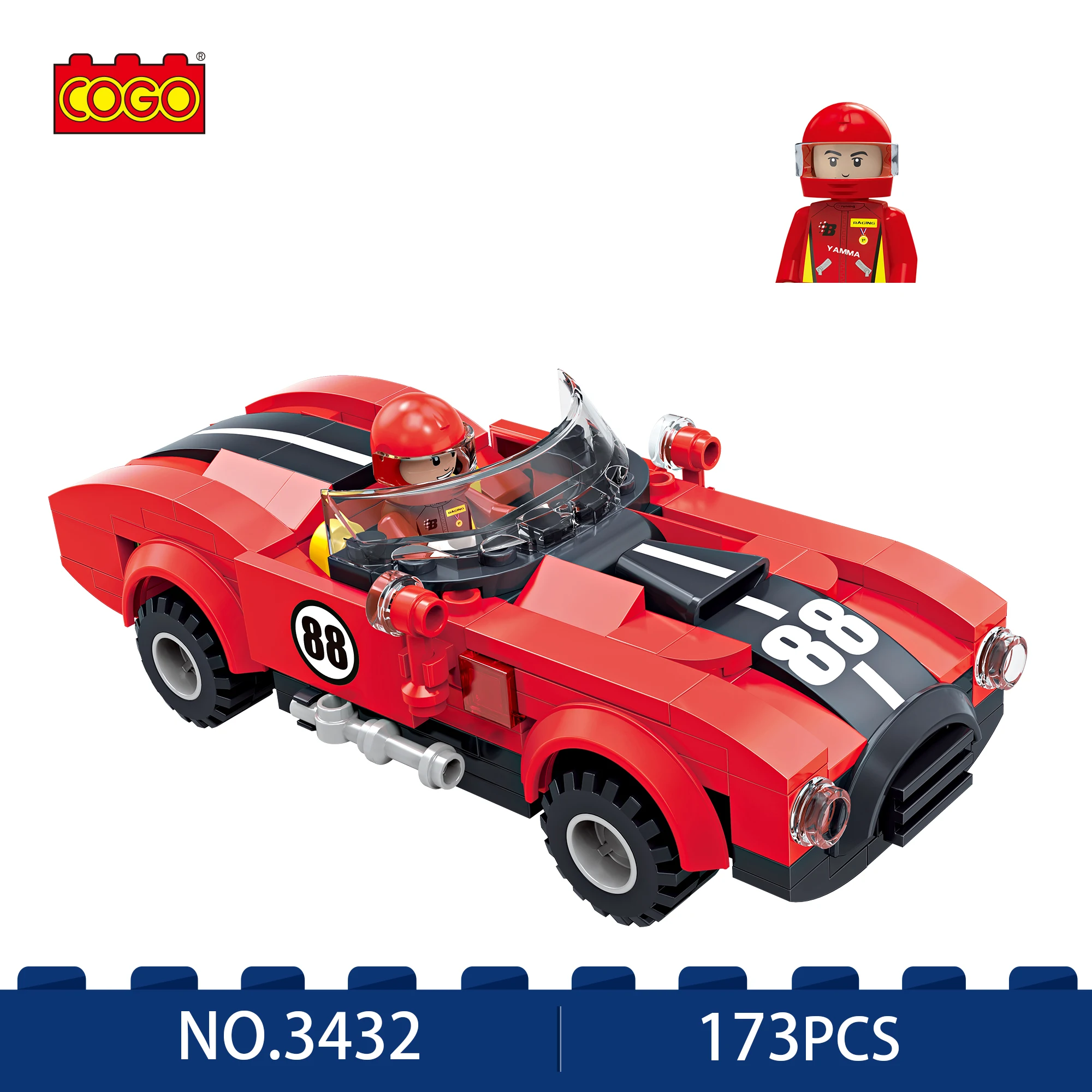 COGO-Red-Classic-Car-Building-Blocks-Kit-Perfect-Gift-for-Classic-Car ...