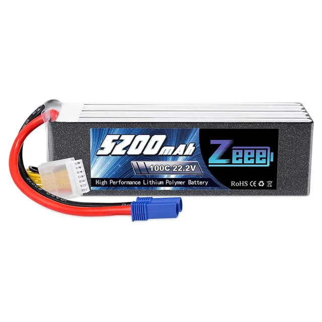 Zeee Lipo Battery 6S 5000mAh 6000mAh 100C with EC5 Connector Softcase ...