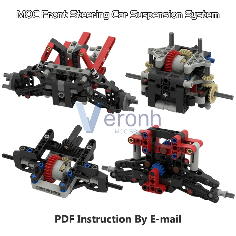 Technical Car Front Steering Differential Suspension System Kit MOC ...