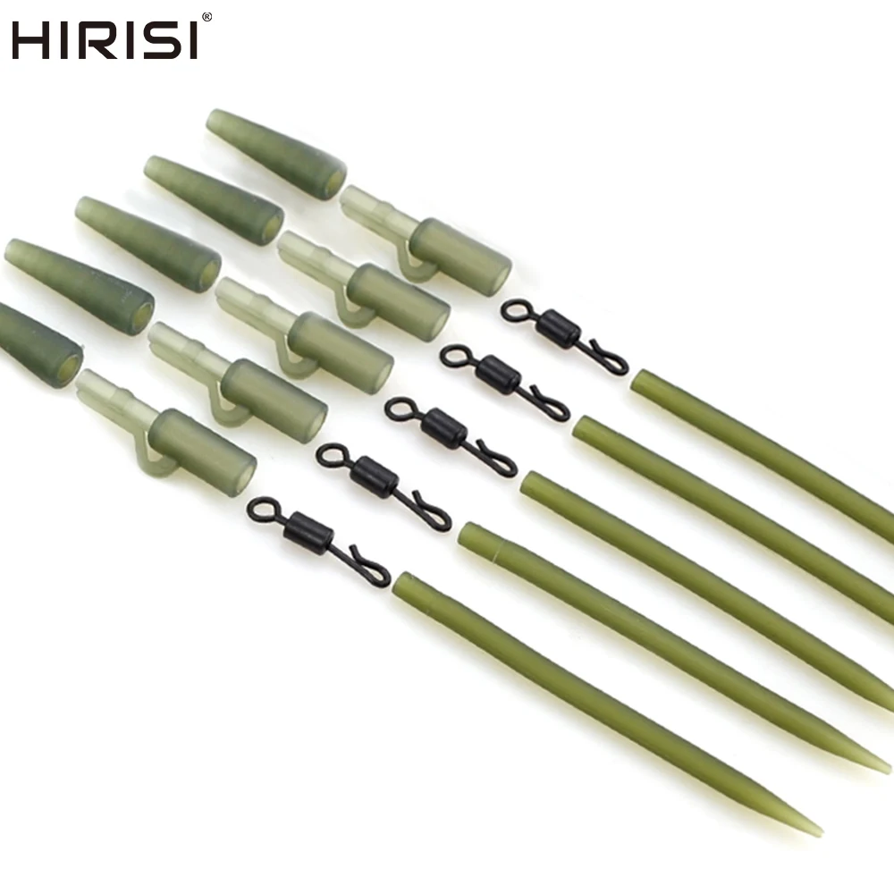 5set Carp Fishing Rig Plastic Safety Lead Clips Tail Rubber Cone Anti ...