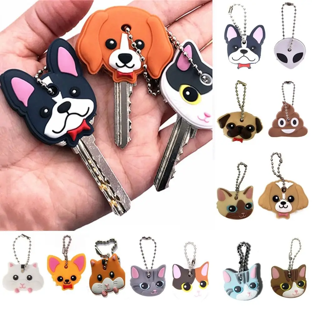 1Pcs-PVC-Key-Protector-Case-Cute-Cartoon-Animals-Keychain-Key-Dust ...