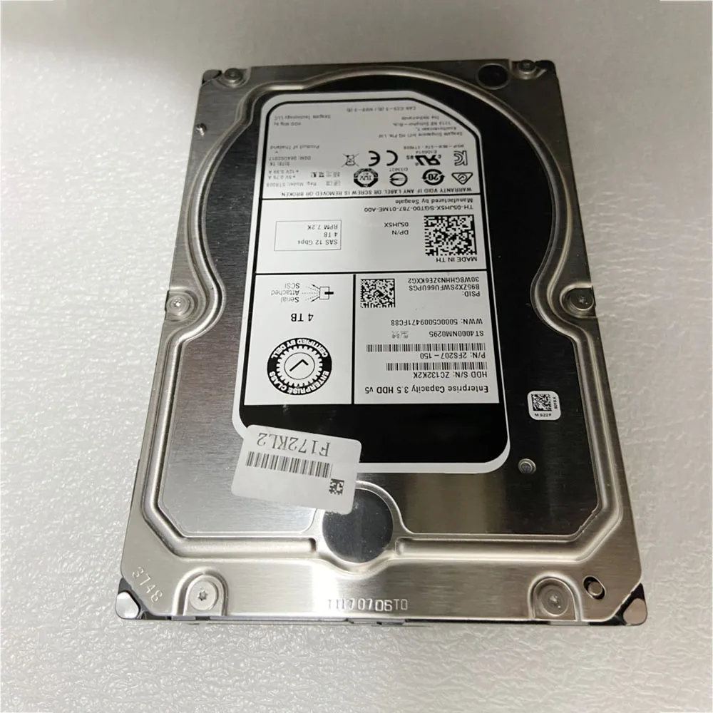 HDD 4TB 05JH5X 5JH5X ST4000NM0295 SAS 12Gb/s 3.5" Server Hard Disk ...