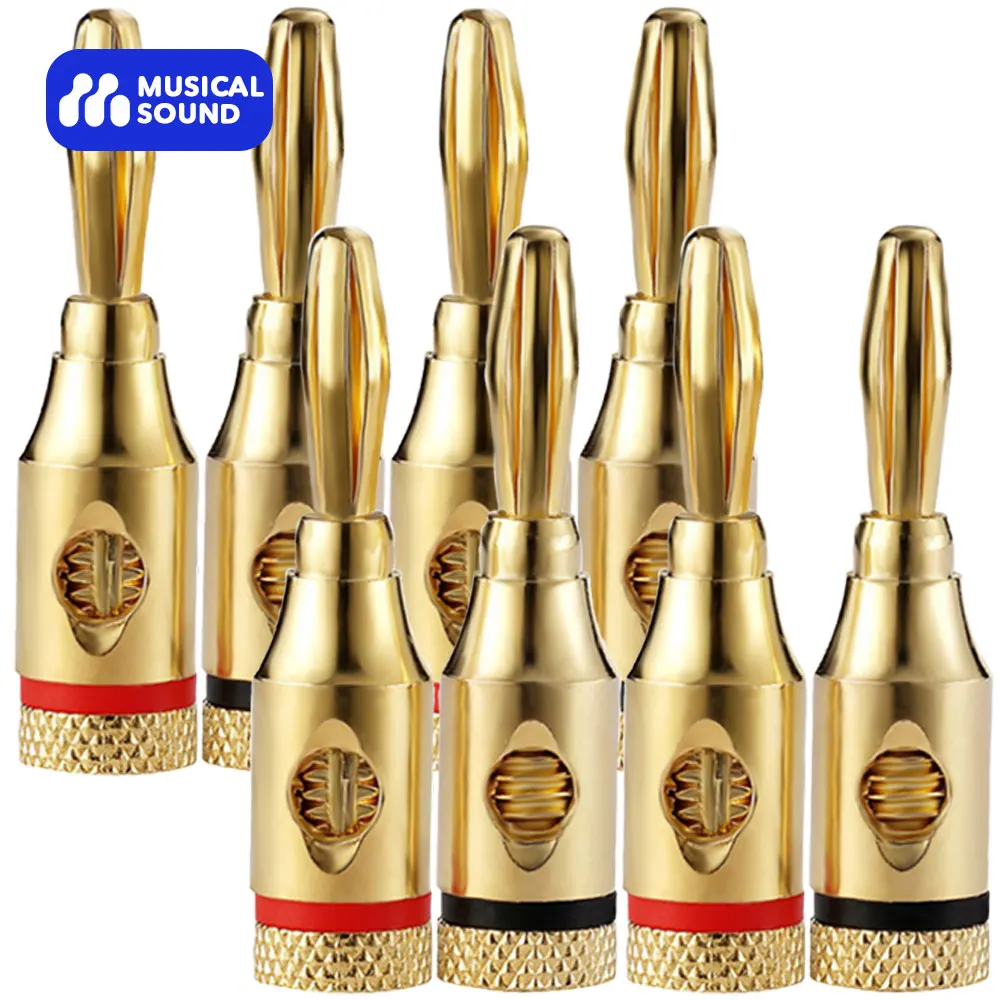 Musical-Sound-8PCS-Hi-fi-Banana-Plugs-Open-Screw-24K-Gold-Plated-Plugs ...