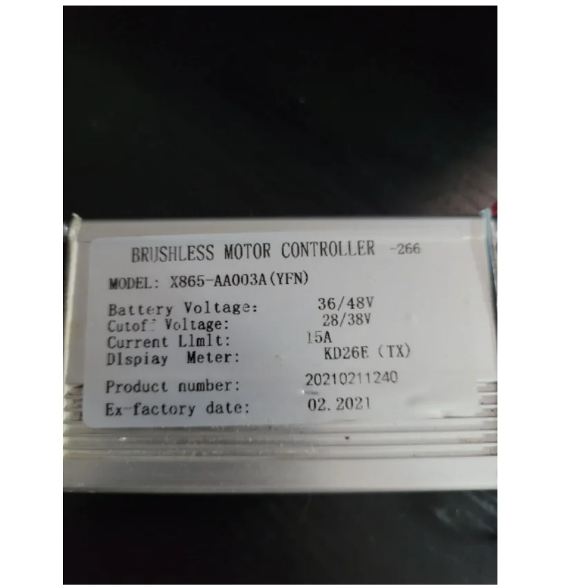 X865-AA003A-YFN-BRUSHLESS-MOTOR-CONTROLLER-36-48V-15A-Updated-Parts ...