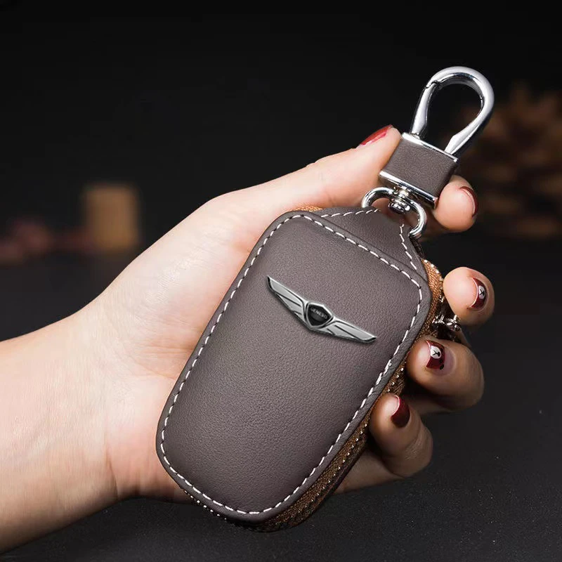 Leather Car Key Case For Hyundai Genesis L110 G80 Gv80 2021 New With ...