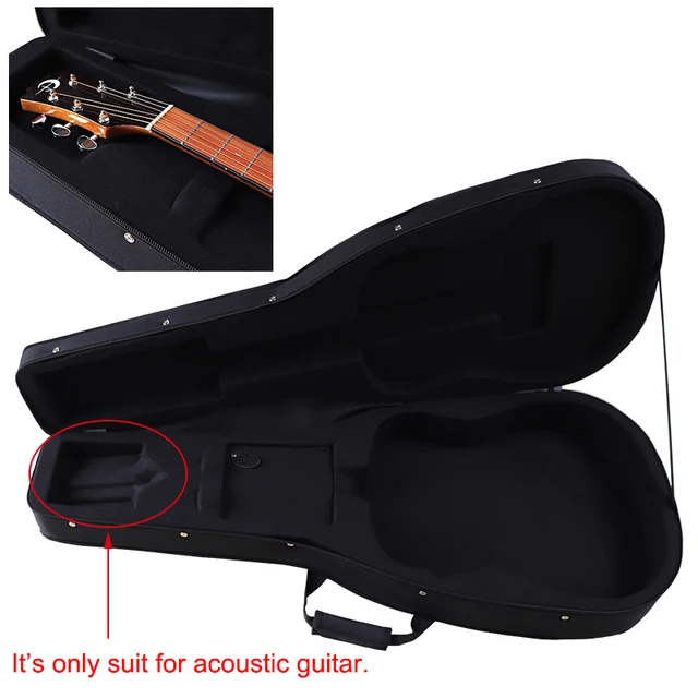 Double & single straps guitar hard case guitar case for acoustic guitar ...