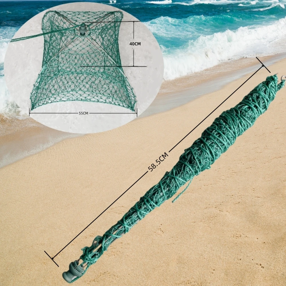 1PC Folding Crabbing Nets Foldable Crab Net Crayfish Catcher Casting ...