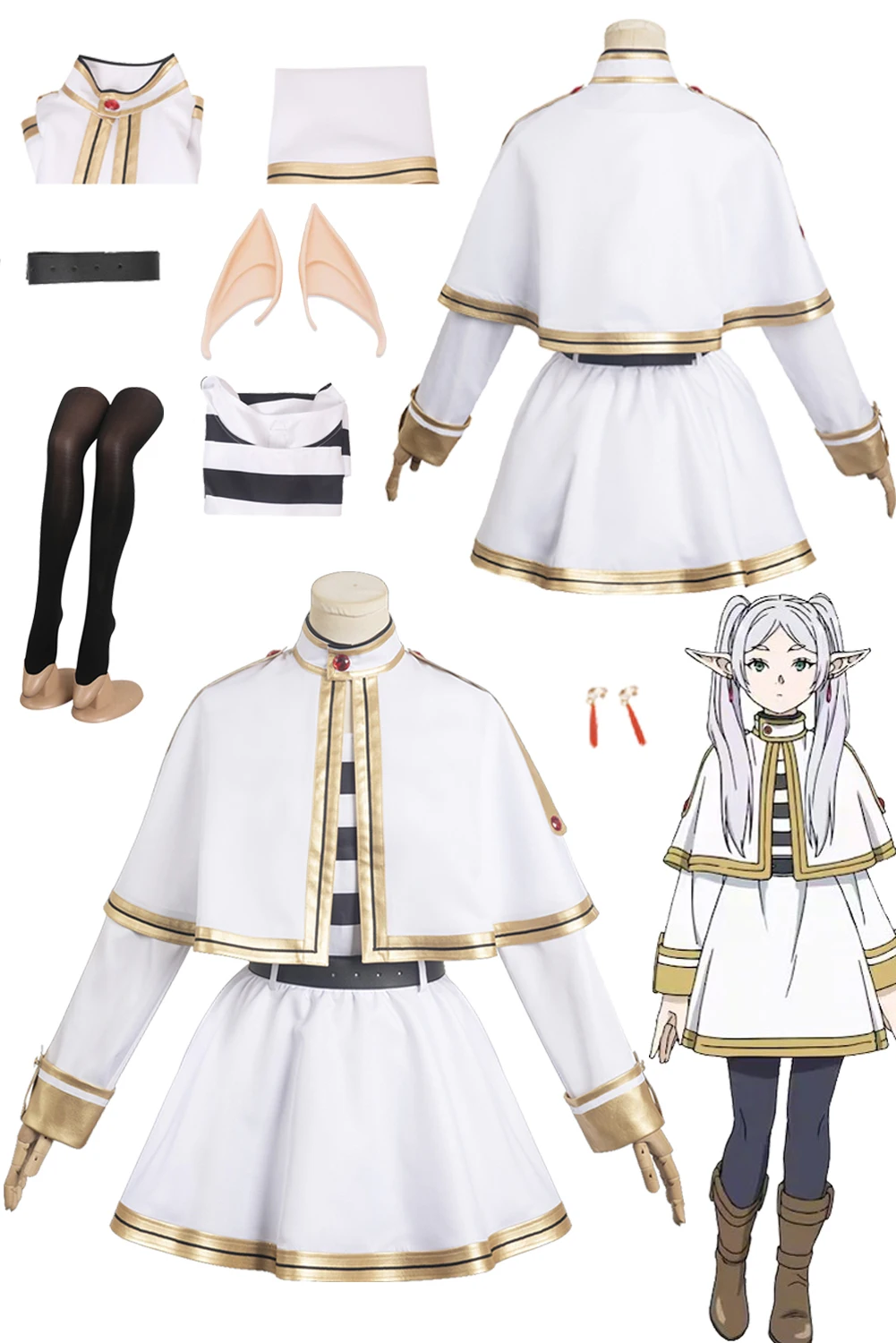 Sousou-No-Frieren-Cosplay-Frieren-Fantasia-Costume-Coat-Shirts-Outfit ...