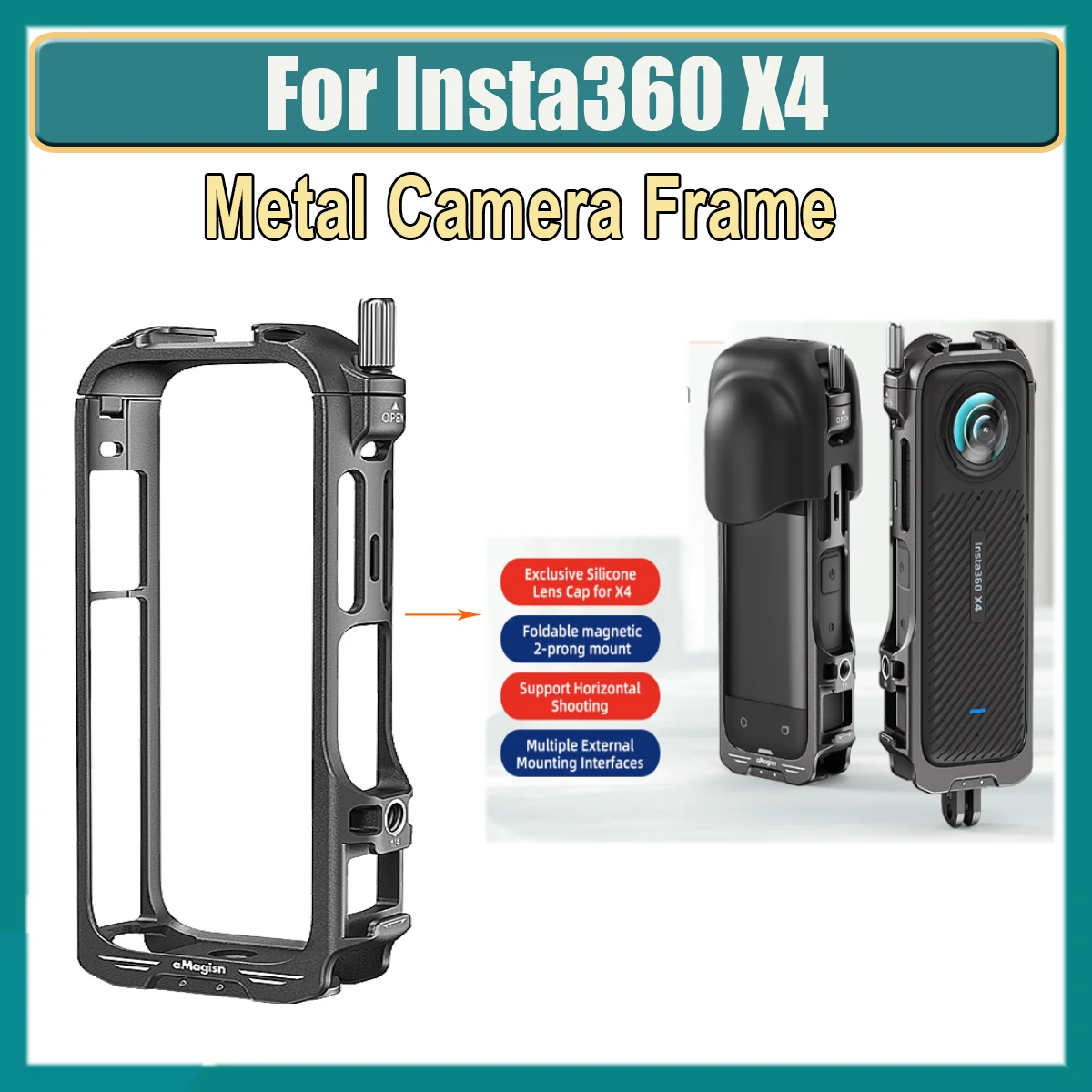 Meta-Cage-For-Insta360-X4-Protector-Cover-Frame-Silicone-Box-Quick ...