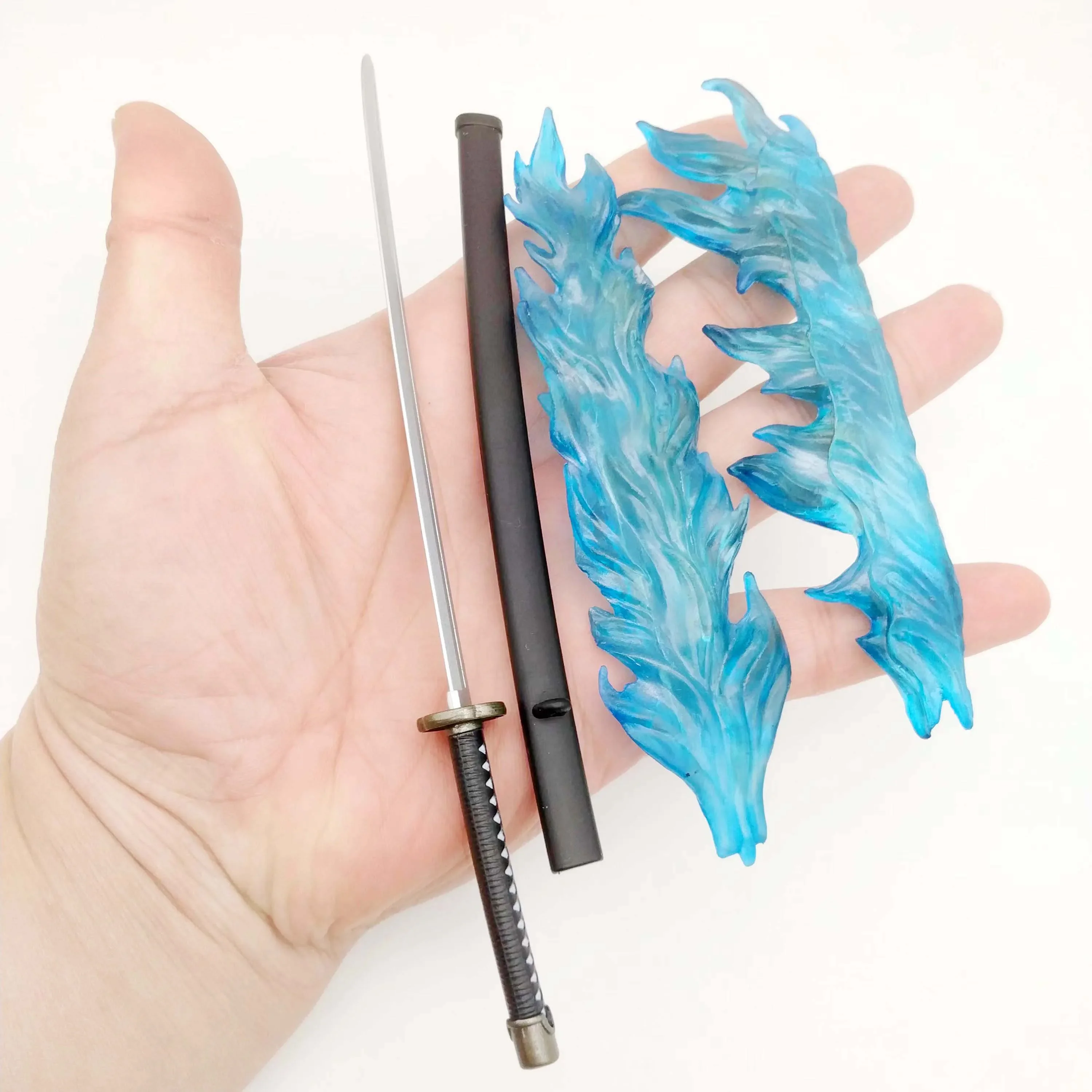 1/6 Scale Blue Fire Effects Molde Samurai Sword Model Scene Flame for ...