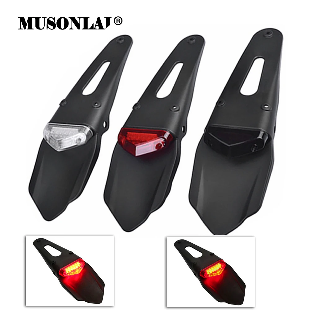 Motocross Motorcycle LED Tail Brake Lights Rear Fender Taillight For ...