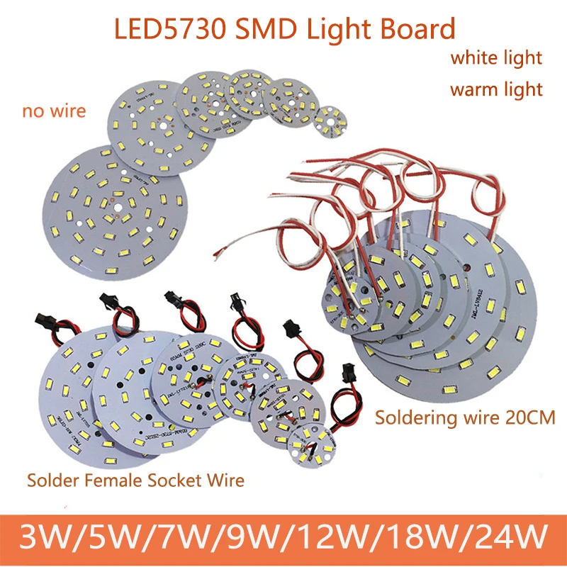 Hight Brightness SMD5730 LED PCB Light Source Round Aluminum Lamp Plate ...