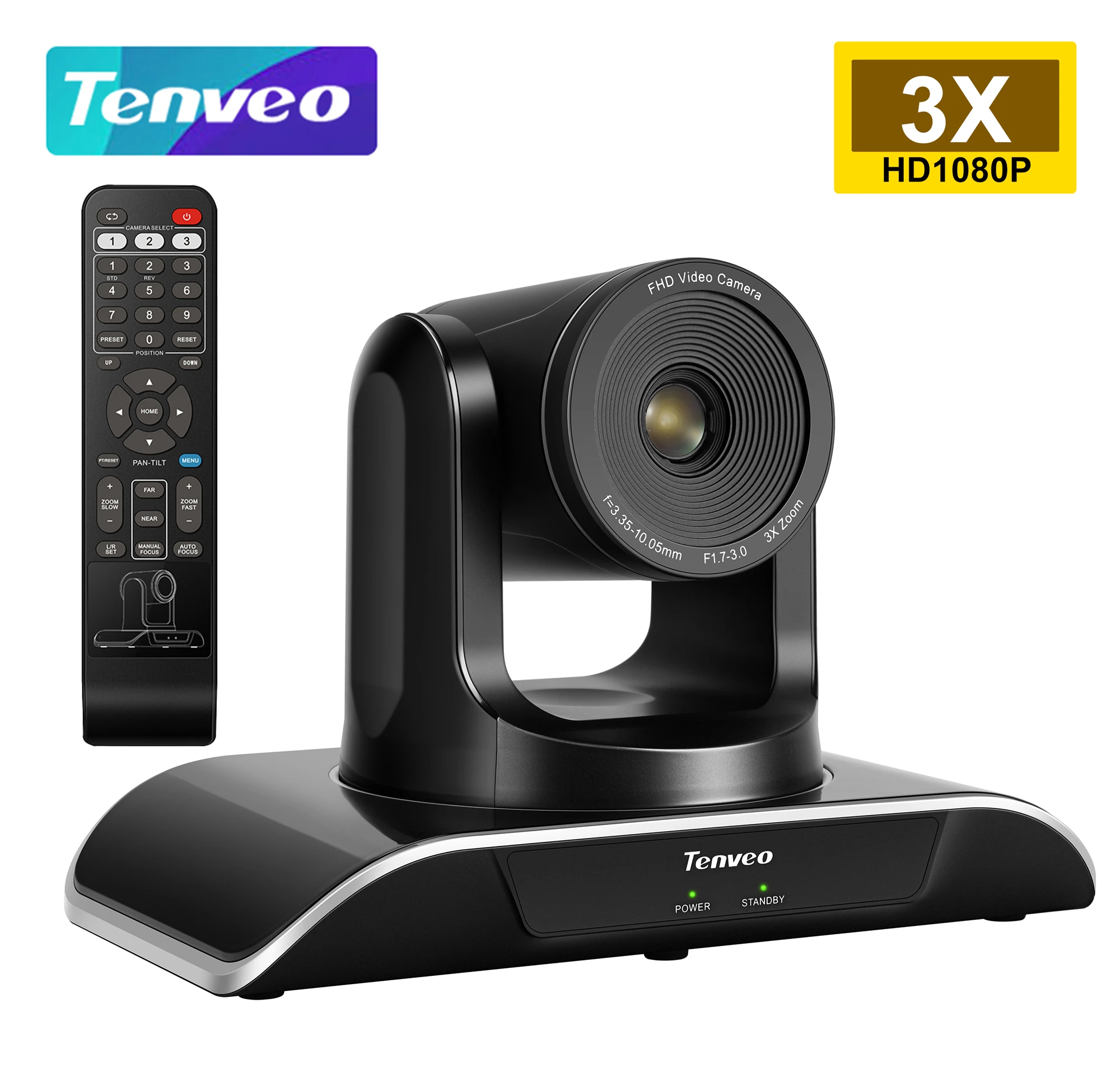 Tenveo Vhd3u Conference Camera 3x Optical Zoom 1080p Full Hd Usb Ptz ...