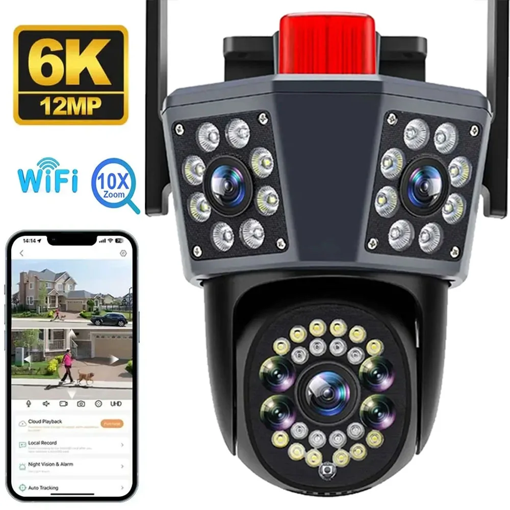 6K-12MP-WiFi-Security-Camera-Three-Lens-Outdoor-IP-Cam-Three-Screens ...