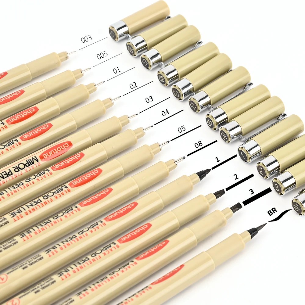 12 astuce Pigment Liner Microns Encre Marqueur Stylo pour les Mangas ...