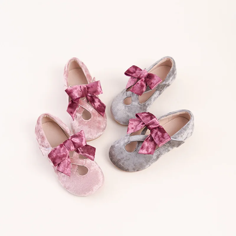 Girls-Flat-Shoes-Bow-Knot-Shoes-Princess-Soft-Sole-Birthday-Party-Shoes ...
