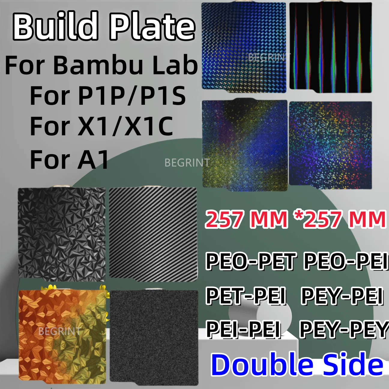 For-Bambu-Lab-P1S-Build-Plate-A1-X1C-Pei-Texture-257x257-Peo-Sheet ...