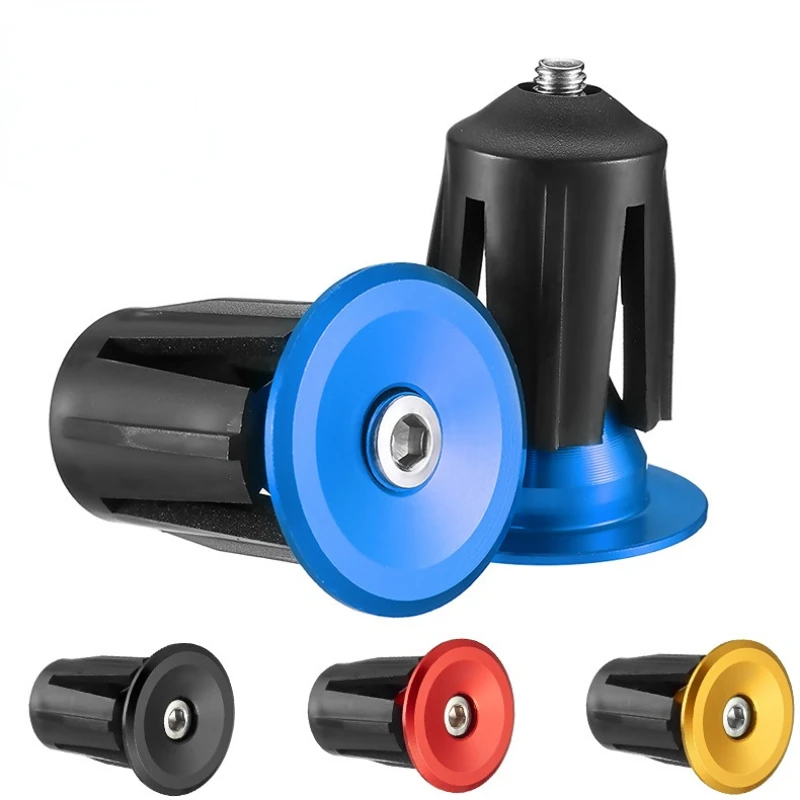 1 Pair Bicycle Grip Handlebar End Cap Aluminium Alloy Lock MTB Mountain ...