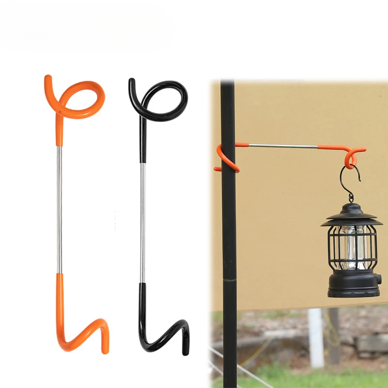 Camping-Light-Pole-Hook-Non-Slip-Stainless-Steel-Tent-Lamp-Stand-Holder ...