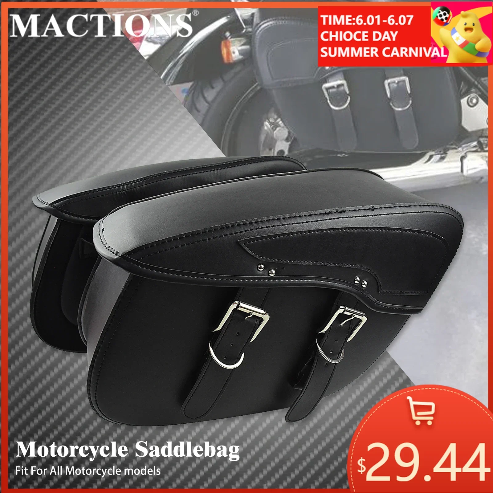 2X-Motorcycle-Saddlebag-Leather-Luggage-Saddle-Bags-Outdoor-Side-Bag ...