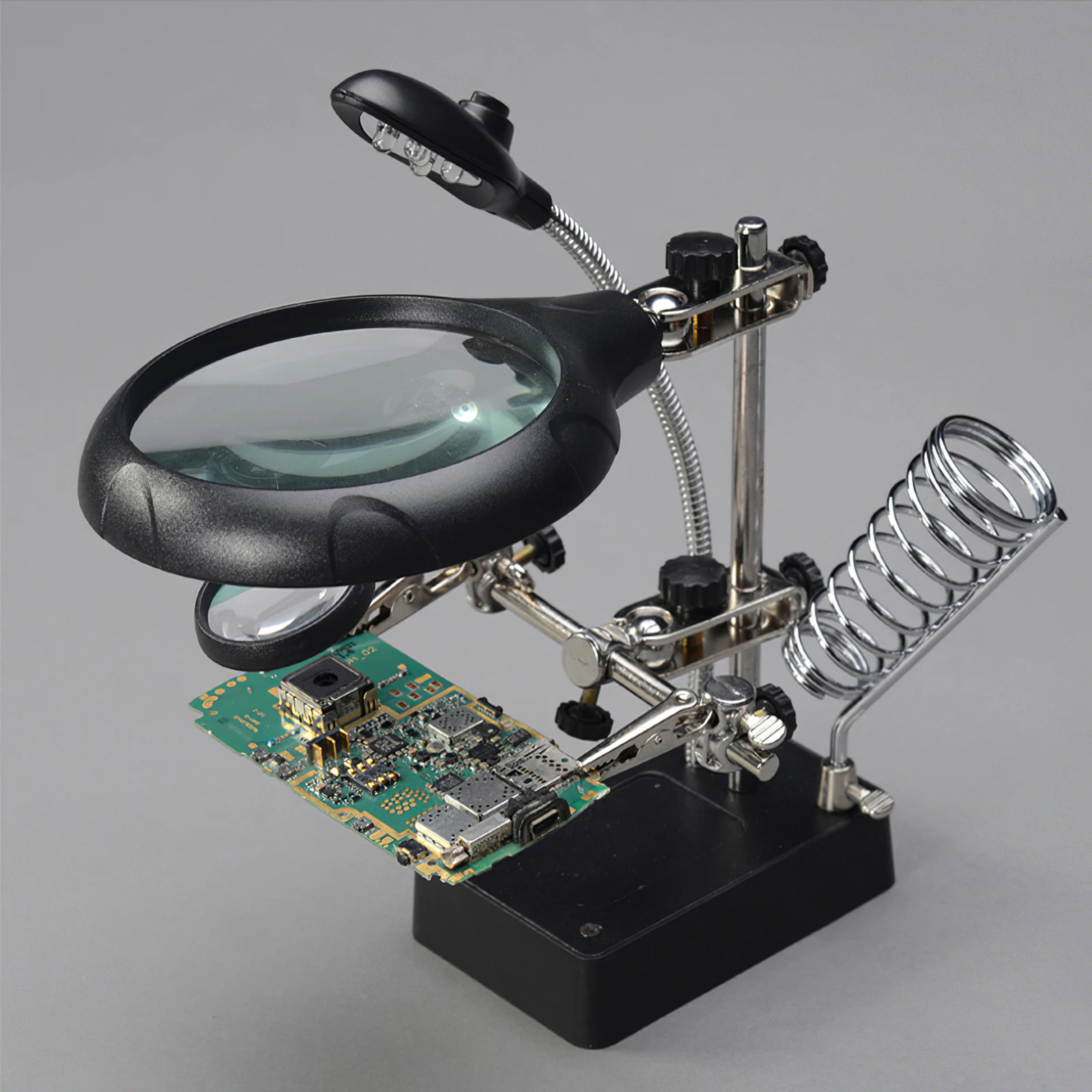 Welding Magnifying Glass LED Auxiliary Clip Magnifier 3 In1 Hand ...