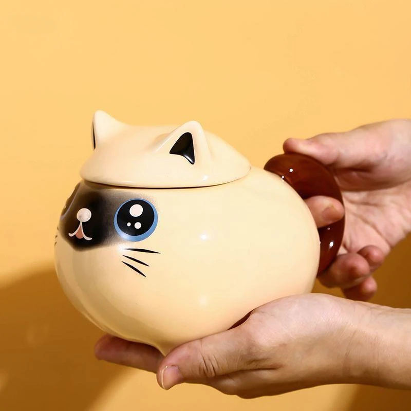 Siamese-Cat-Cup-Cute-Cartoon-Ceramic-Cupwith-Lid-Spoon-Water-Cup-Couple ...