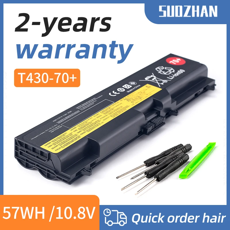 4760mAh 57Wh Laptop Battery 70+ For Lenovo ThinkPad T430 T410 T410i ...
