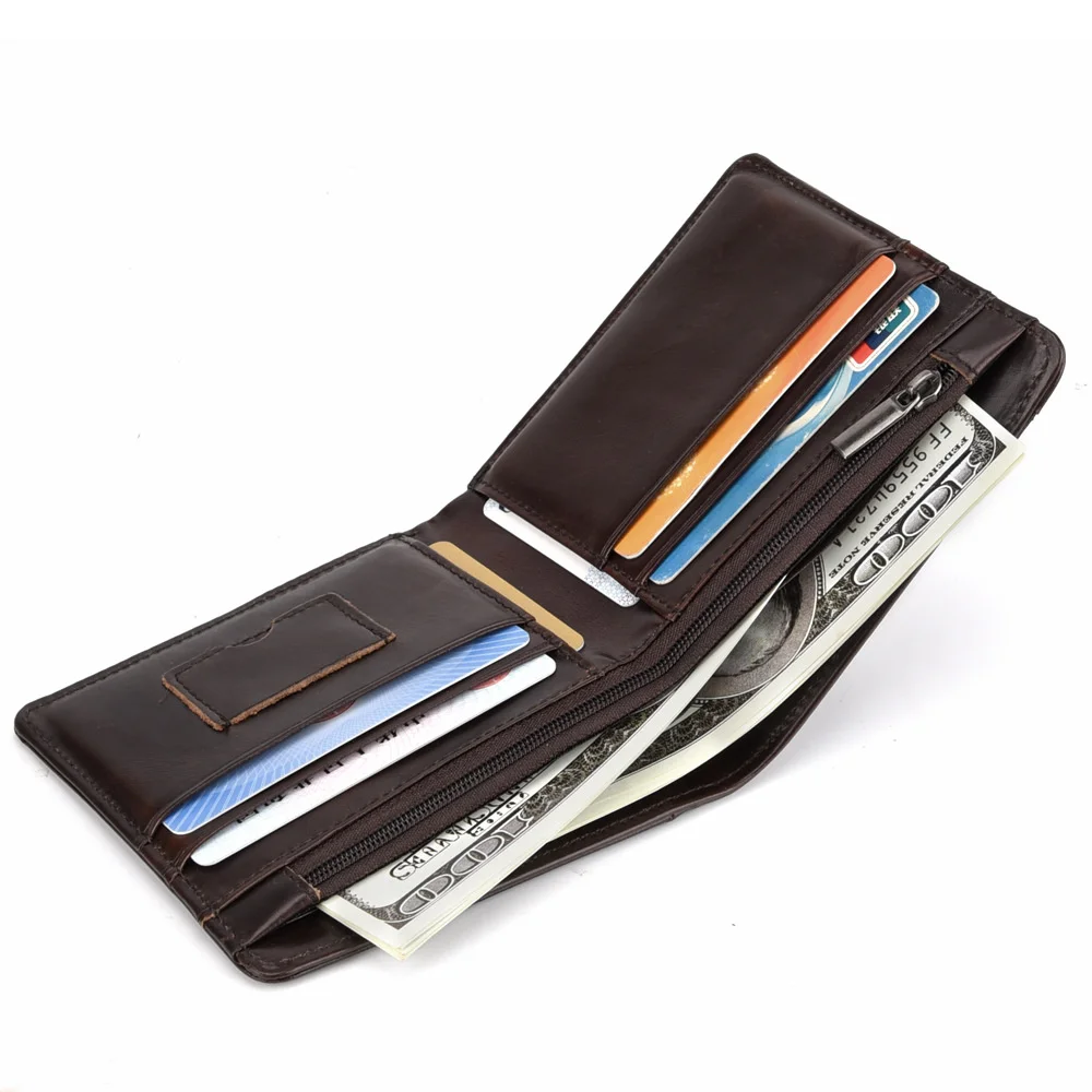 Men-Genuine-Leather-Bifold-Wallet-Coin-Pocket-Cash-Casual-Multi-Cards ...