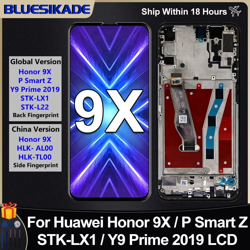 6.59" For Huawei Honor 9x LCD Display Touch Screen For Honor 9X LCD STK ...