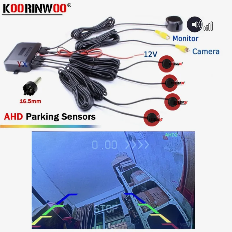 Parking Sensors Kit Car AHD Blind Spot Warning System For Monitor ...