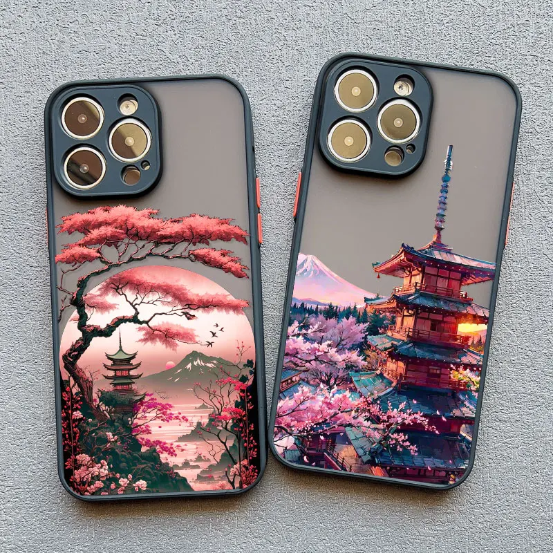 Japanese-Aesthetic-Mount-Fuji-Phone-Case-For-iPhone-14-11-Pro-Max-13-12 ...