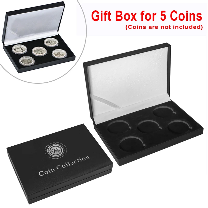Collectible-Coins-Holder-Challenge-Medal-Coin-Display-Case-Black-Storage-Gift-Box-for-Home-Decor ...