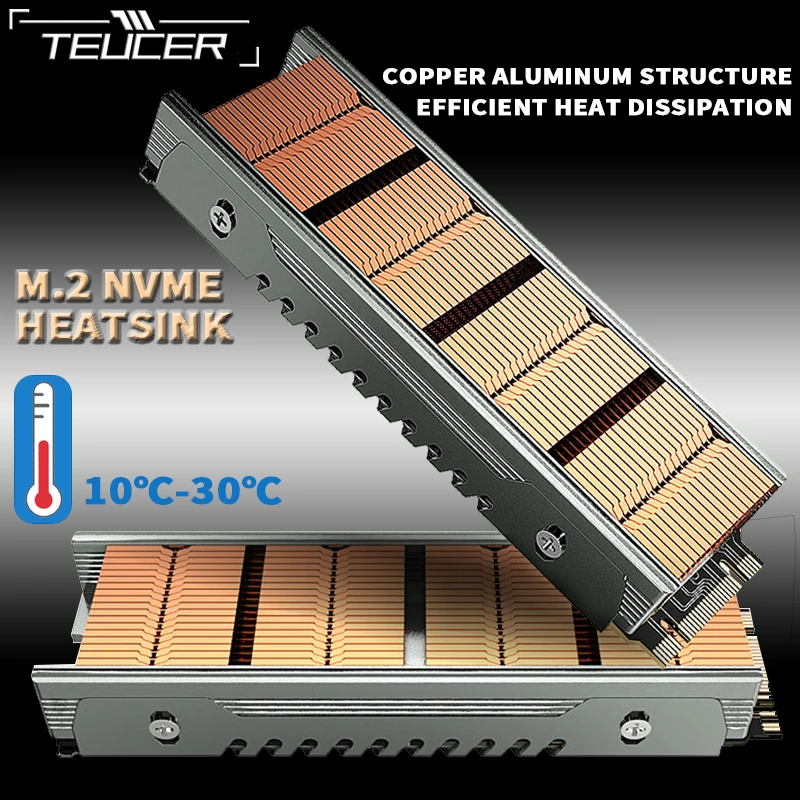TEUCER-2280-SSD-M-2-NVME-Radiator-Copper-Aluminum-Alloy-PC-Efficient ...