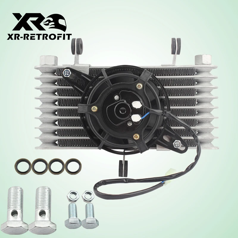 Fan-Cooling-Radiator-8-Row-Cooling-Radiator-Aluminum-Motorcycle-Engine ...