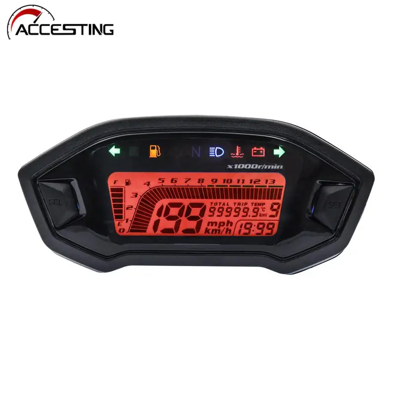2021-New-Digital-Speedometer-Tachometer-Voltmeter-Water-Temp-Fuel-Level ...