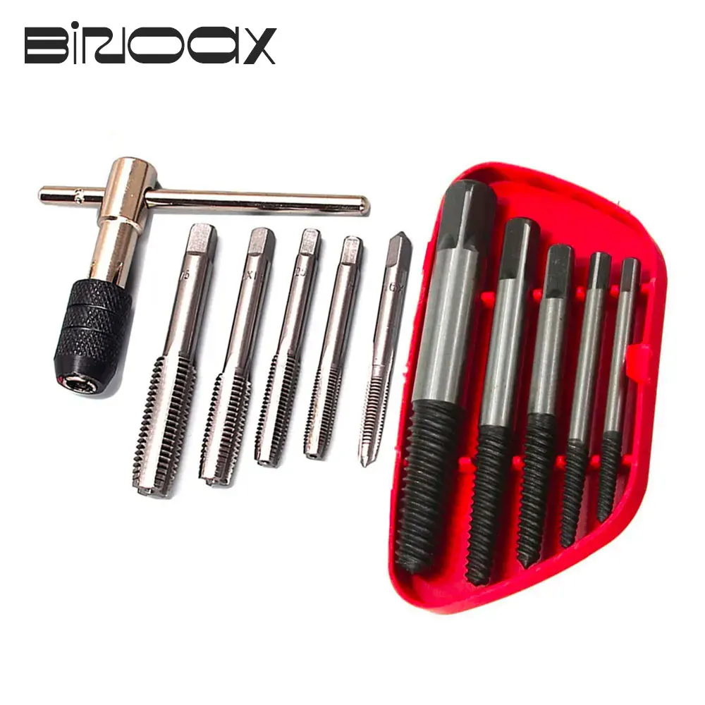 Binoax-5-Pcs-Damaged-Screw-Extractor-M3-M14-With-6Pcs-Metric-Thread-Tap ...