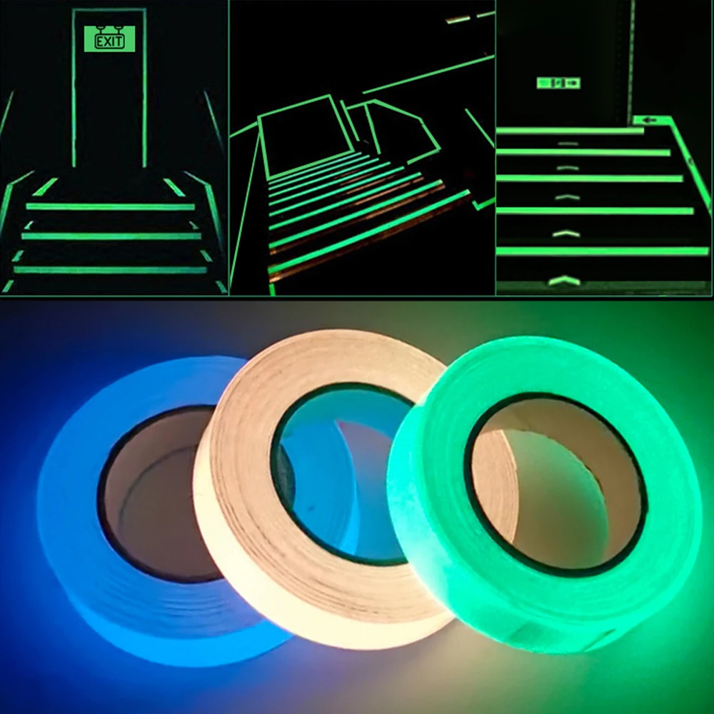 Luminous Tape 3 Meters Self-adhesive Glow Emergency Logo In The Dark ...